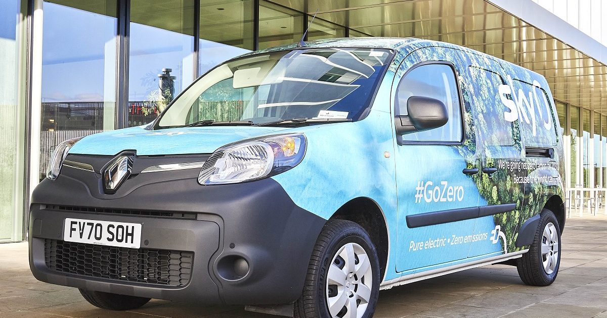 Sky adds first all-electric vans to its fleet | The Van Expert